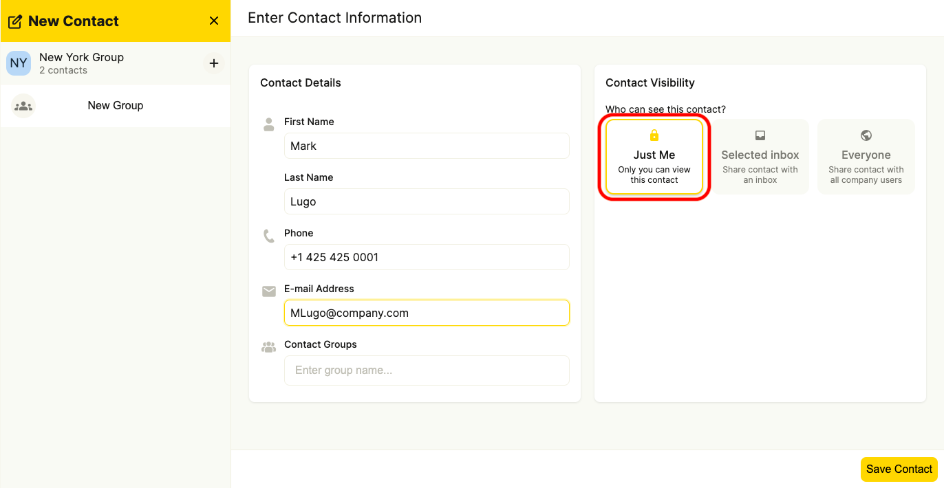How to Share Contacts